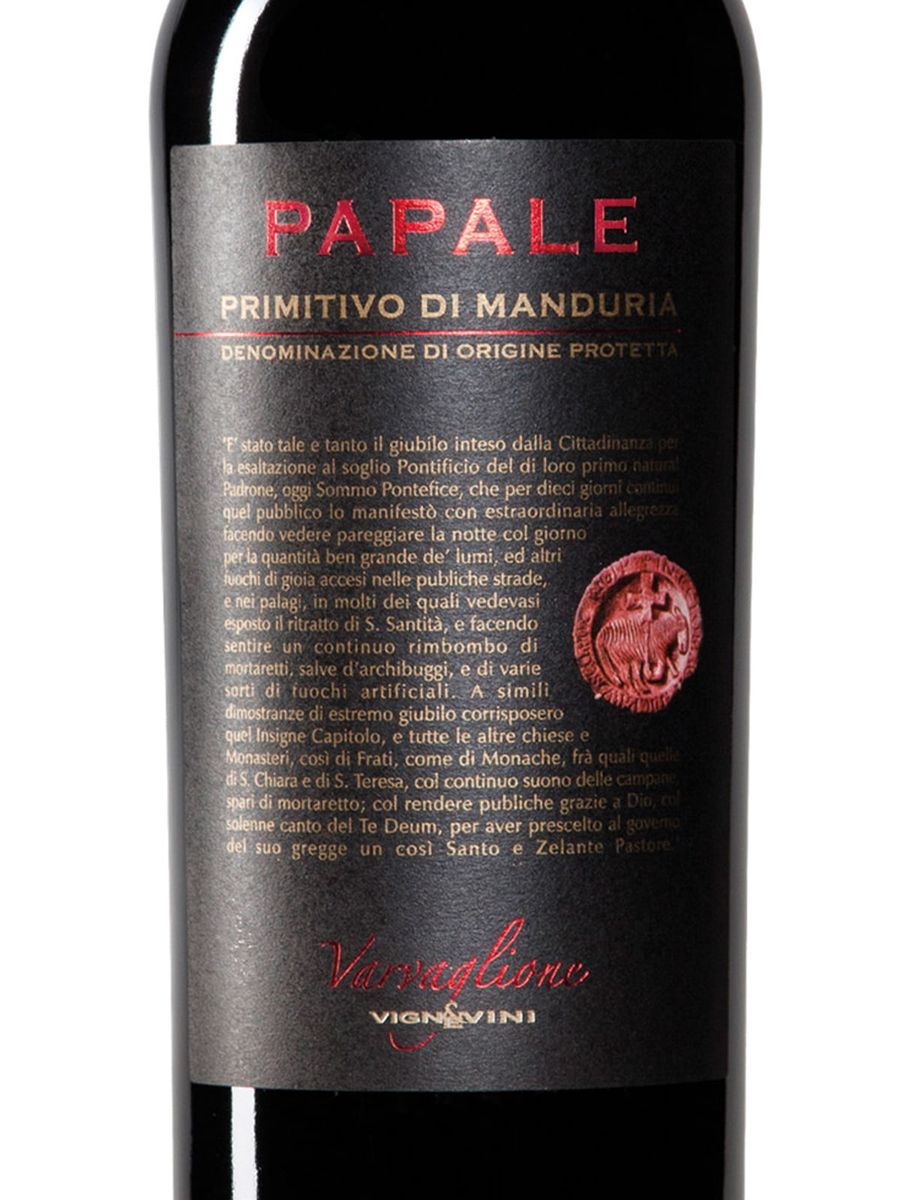 Primitivo Di Manduria Papale Dop | Varvaglione | Domno Wines - Famiglia ...